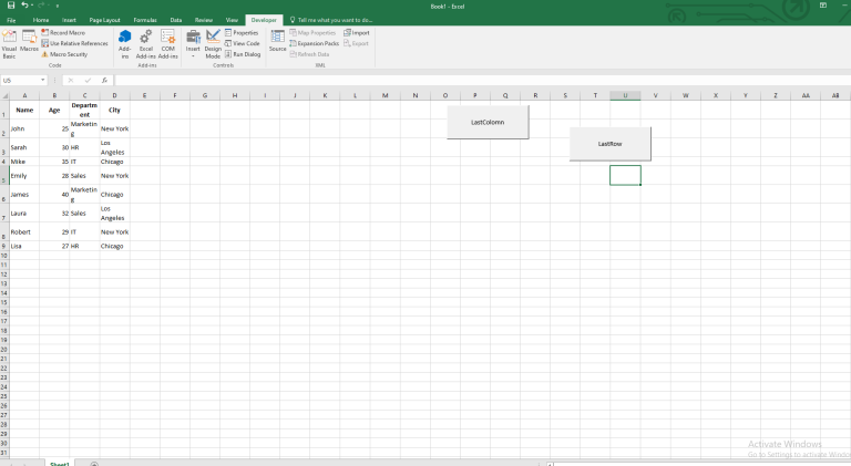 How To Find The Last Row And Column In Excel Using Vba Automatecoders