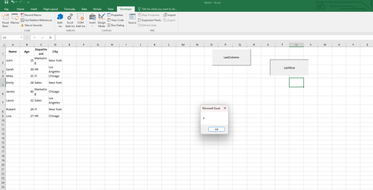 How To Find The Last Row And Column In Excel Using Vba Automatecoders
